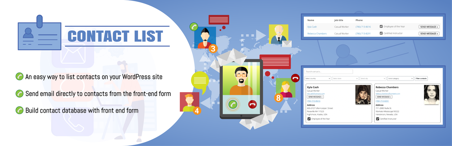 How to Create Online Staff Directory in WordPress Using Contact List ...